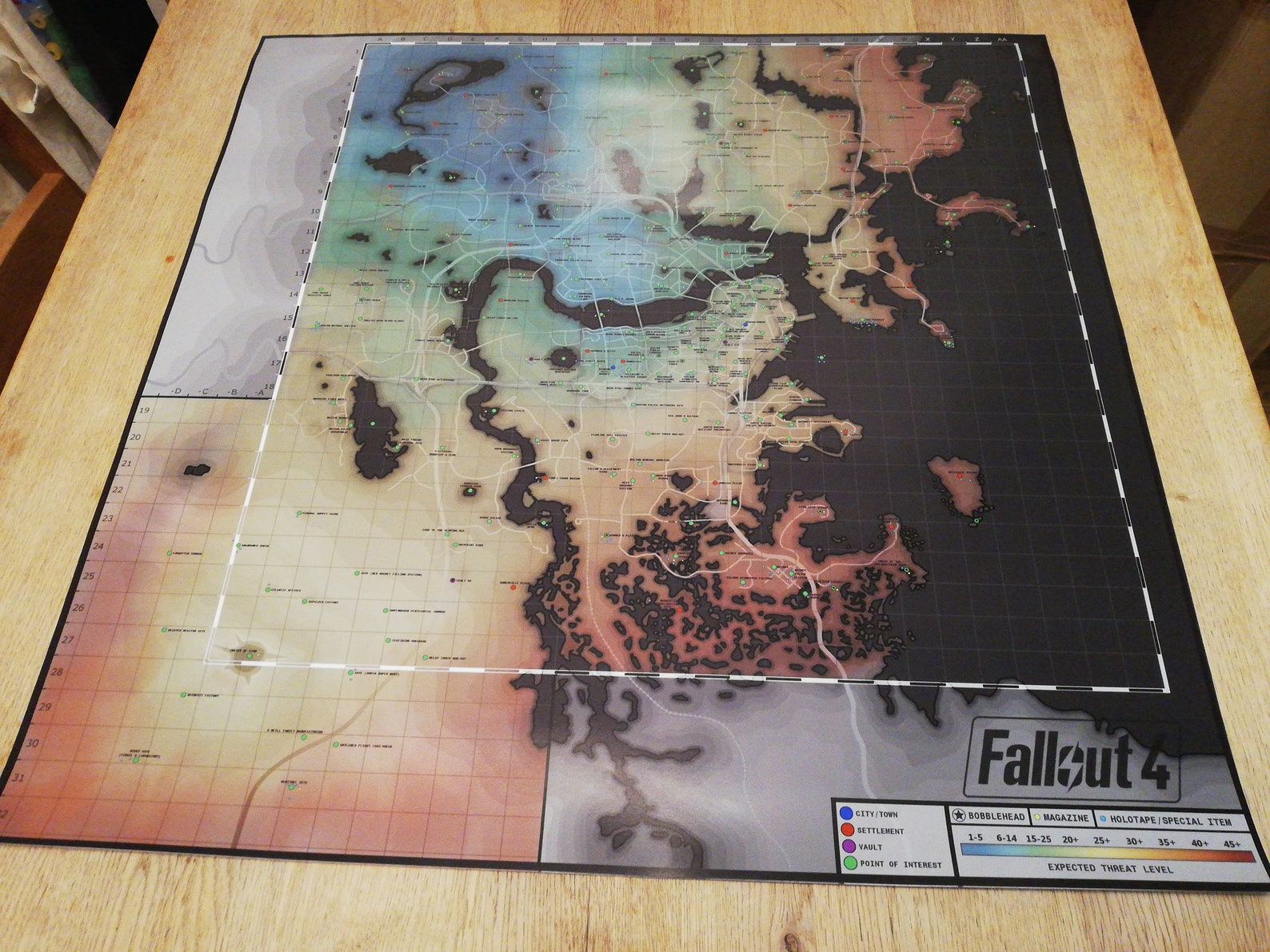 Fallout 4 The Commonwealth Map High Quality 600x600mm Print | Etsy