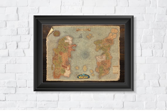 World of Warcraft Azeroth World Map High Quality A2/A1 - Etsy