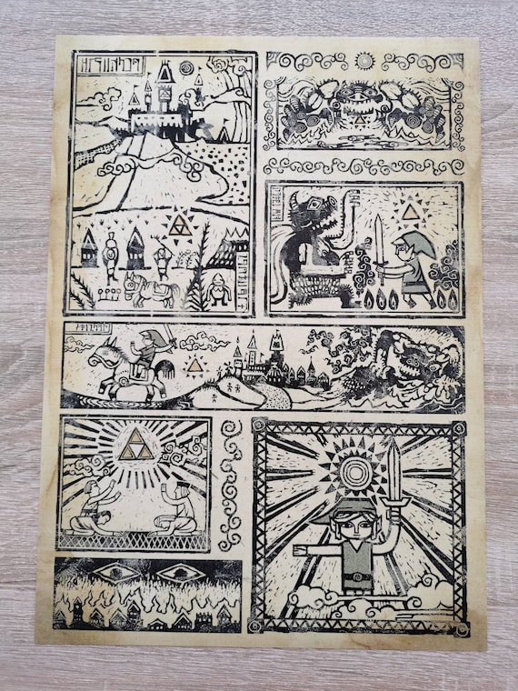 The Legend of Zelda Wind Waker Scroll A2 or A3 Print - Etsy
