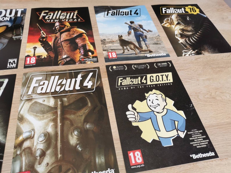 Fallout Series Box Art Prints A4 210x297mm - Etsy