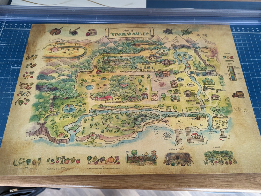 Stardew Valley Map High Quality A1/A2/A3 Prints - Etsy UK