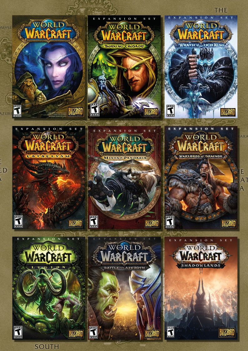 World of Warcraft Box Art Covers A1 or A2 HP Photo Print | Etsy