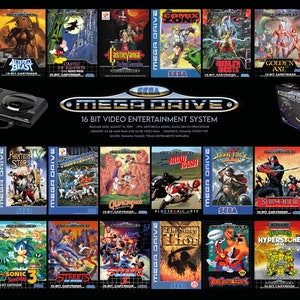 Sega Mega Drive Box Art Poster, High Quality, A1/A2 Prints (custom Made ...