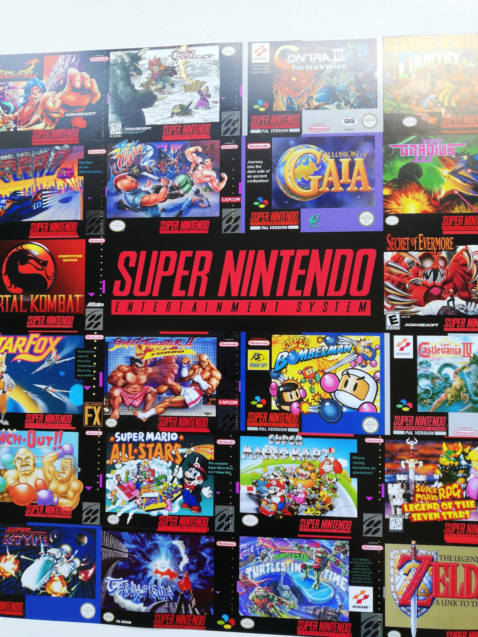 Super Nintendo Box Art Poster High Quality A1/A2 Prints - Etsy