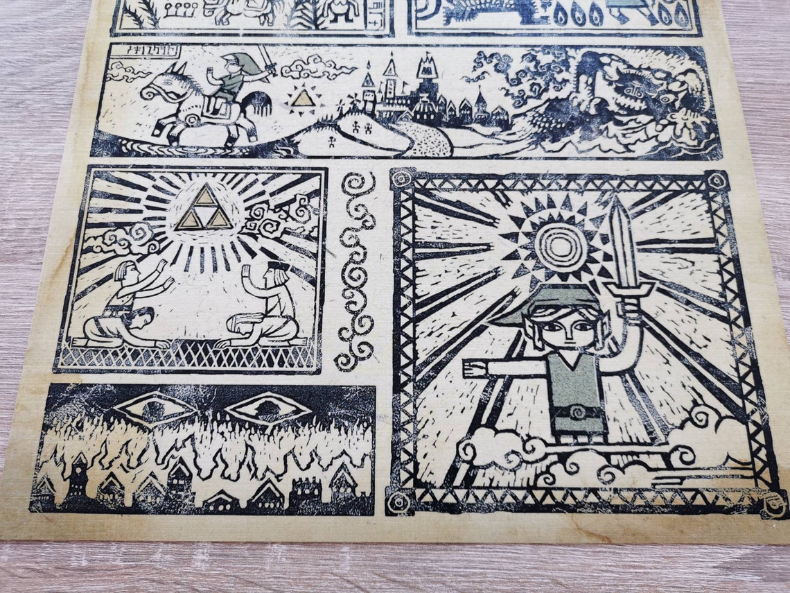The Legend of Zelda Wind Waker Scroll A2 or A3 Print - Etsy