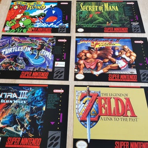SNES Box Art A4 Prints 297x210mm Super Nintendo | Etsy