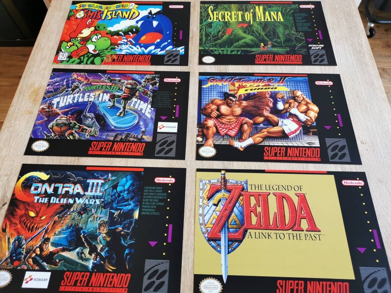 SNES Box Art A4 Prints 297x210mm Super Nintendo | Etsy