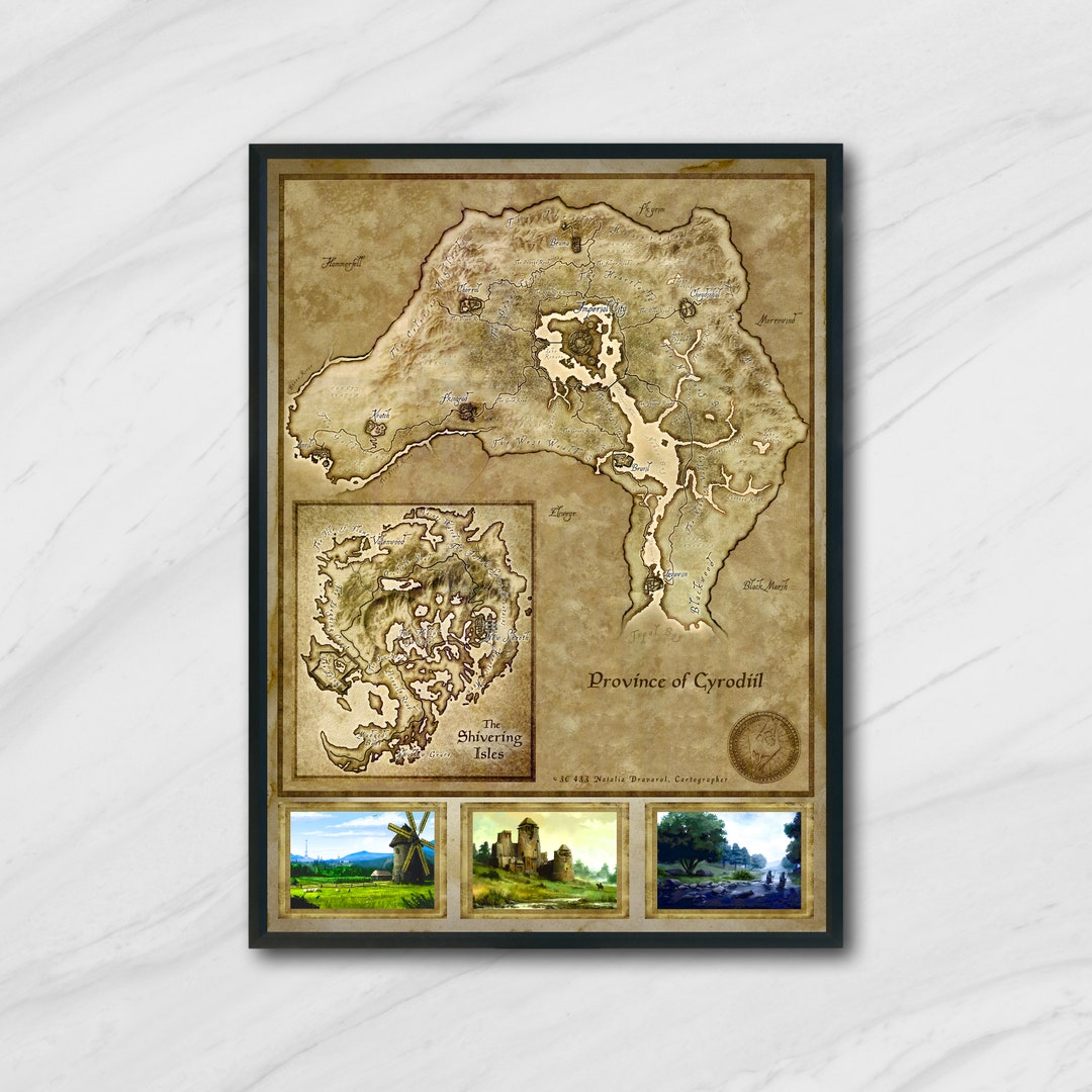 Oblivion, Cyrodiil Province Map the Elder Scrolls 4, High Quality ...