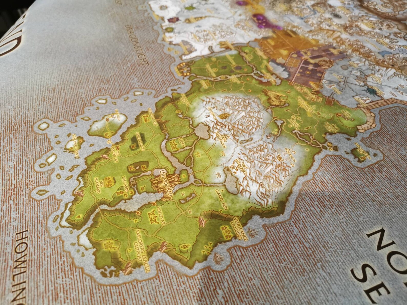 World of Warcraft Northrend Map High Quality A3 A2 or A1 | Etsy