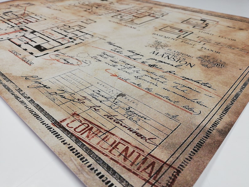Resident Evil the Spencer Mansion Plan High Quality A1/A2 - Etsy