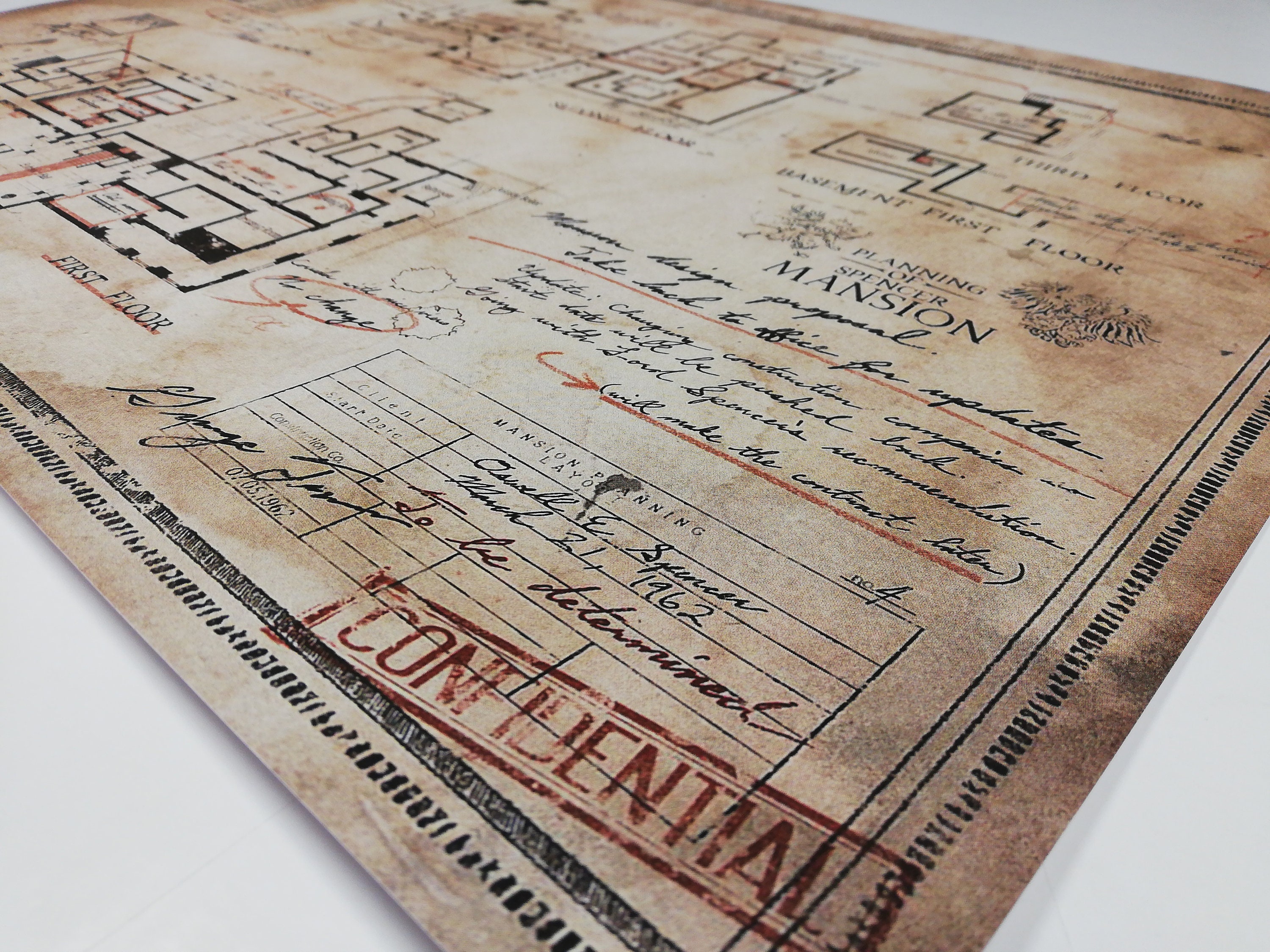 Resident Evil, the Spencer Mansion Plan, High Quality, A3/A2 Prints - Etsy