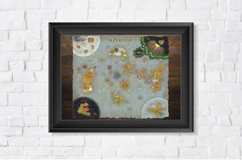 World of Warcraft retail Full World Map High Quality - Etsy