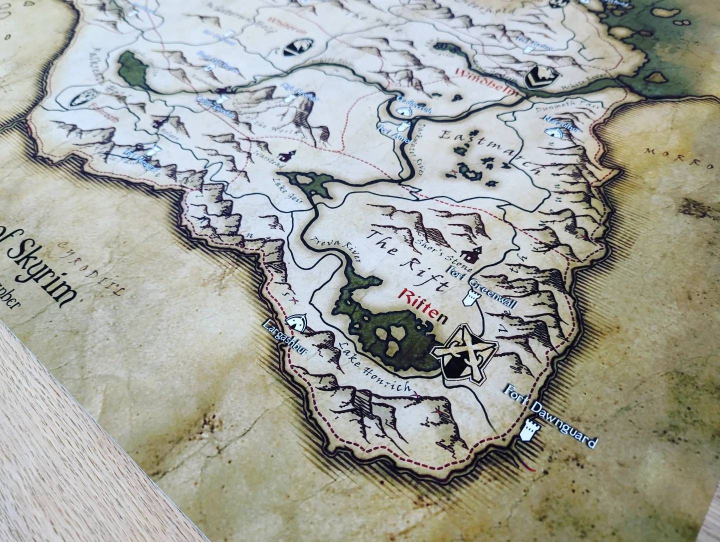 Skyrim Anniversary Map the Elder Scrolls 5 High Quality - Etsy UK