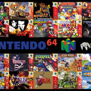 Nintendo 64 Box Art Poster, High Quality, A1/A2 Prints (N64) (custom ...