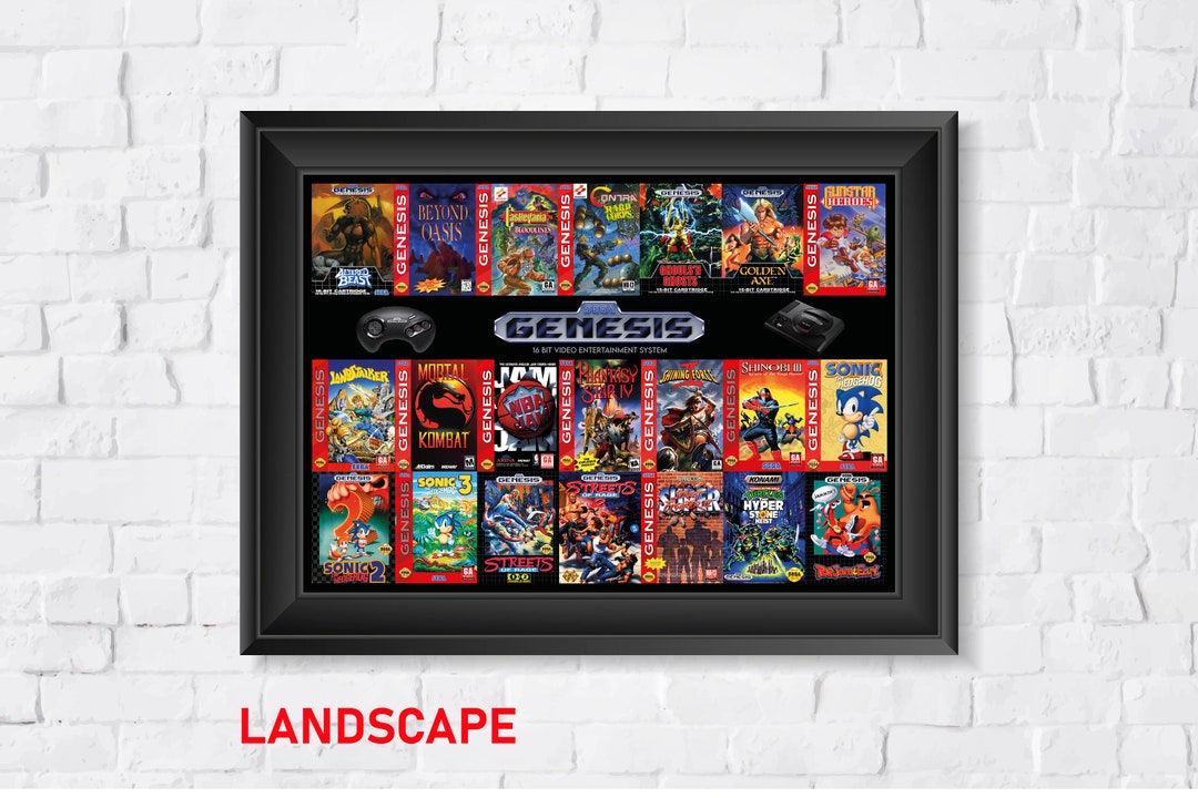 Sega Genesis Box Art Poster, High Quality, A1/A2 Prints (custom Made ...