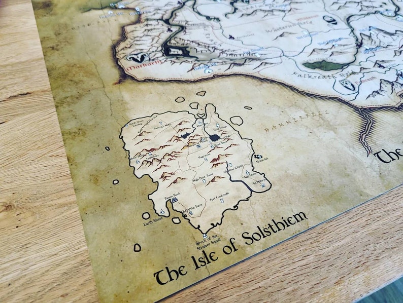 Skyrim Anniversary Map the Elder Scrolls 5 High Quality - Etsy