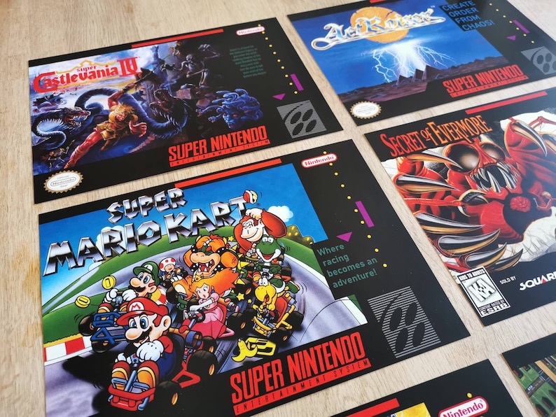 SNES Box Art A4 Prints 297x210mm Super Nintendo | Etsy