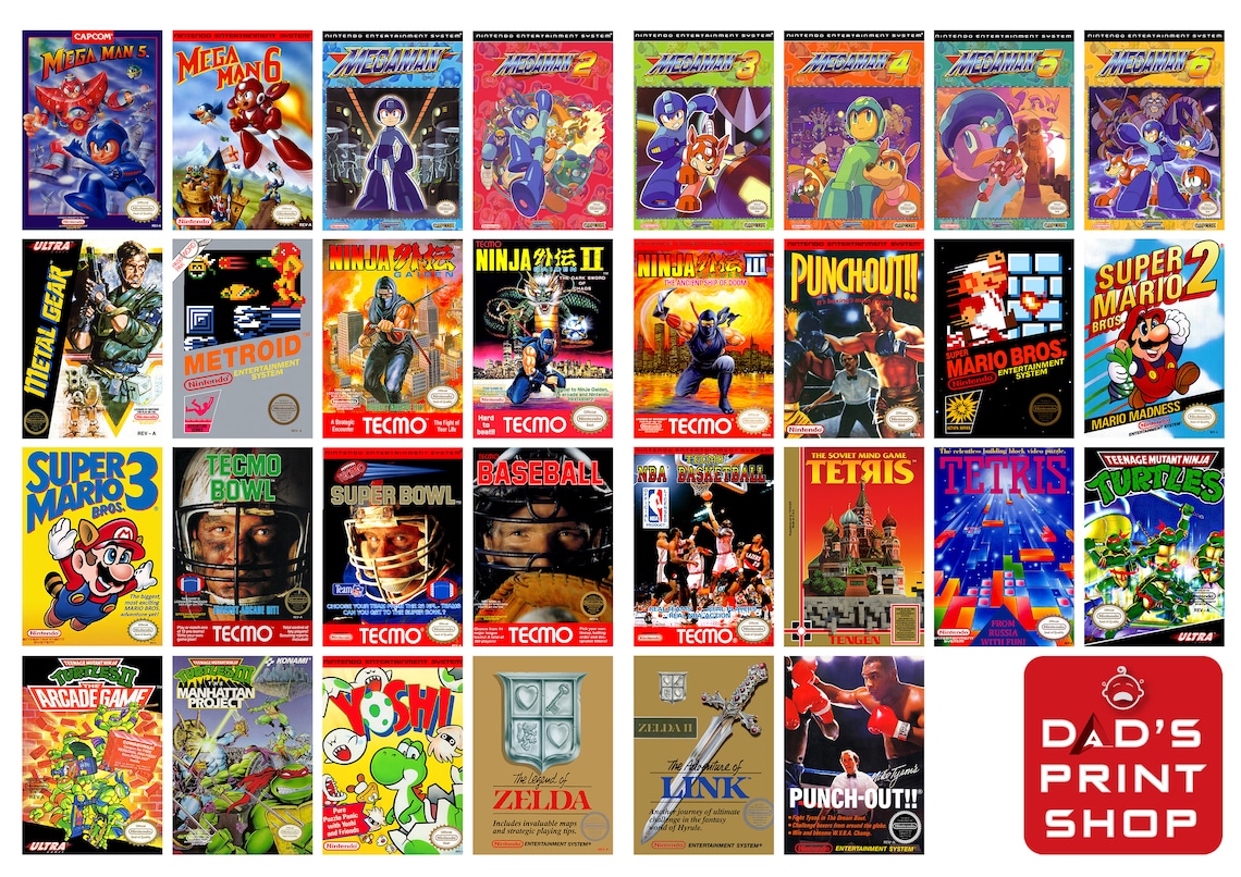 NES Box Art A4 Prints 297x210mm Nintendo Entertainment | Etsy