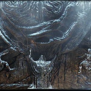 Skyrim, Alduin's Wall, High Quality Large Print 1200x300mm/47x11.8 ...