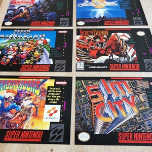 SNES Box Art A4 Prints (297x210mm) Super Nintendo Entertainment System ...