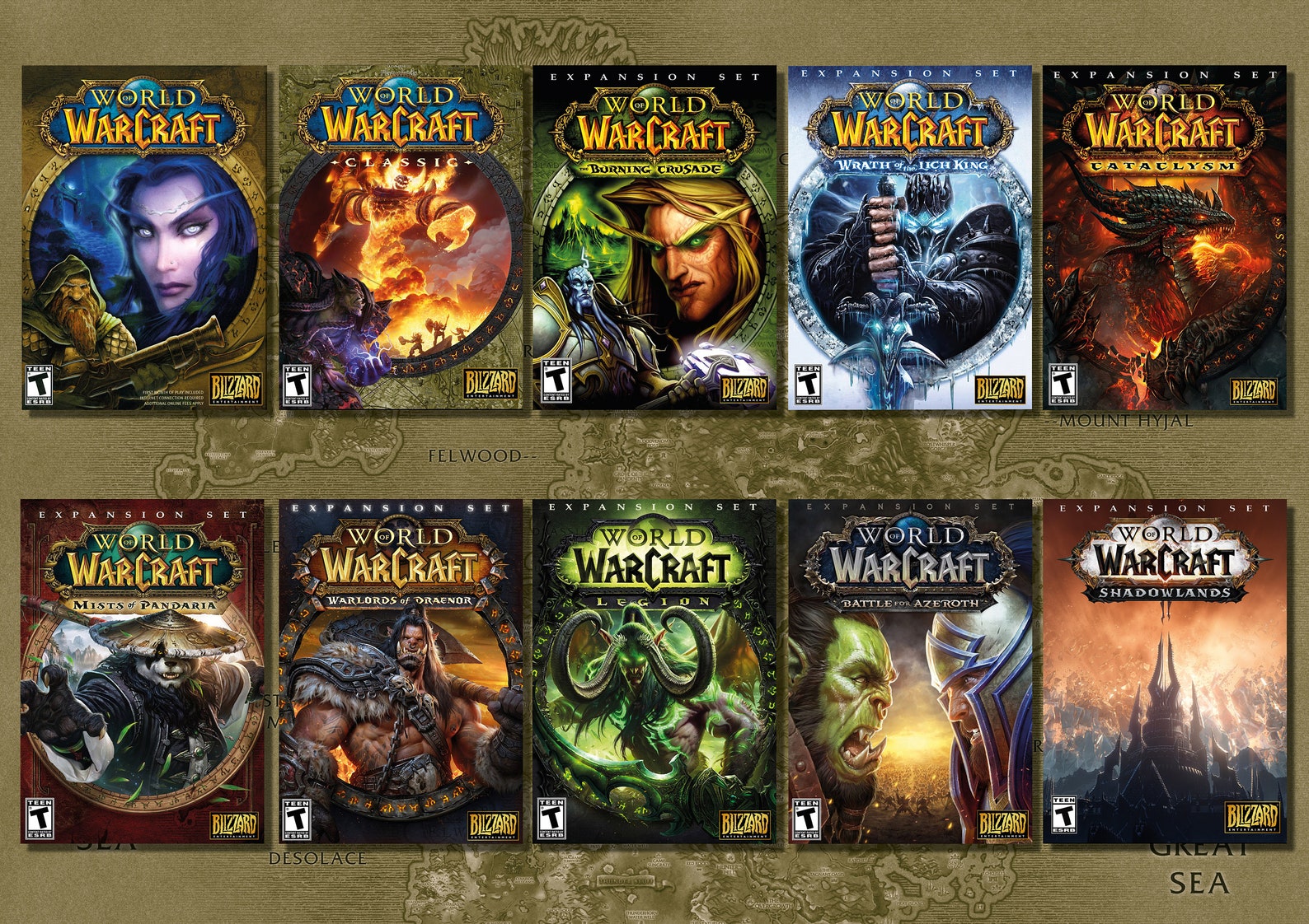 World of Warcraft Box Art Covers A1 or A2 HP Photo Print | Etsy