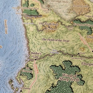 The Sword Coast Map, High Quality, A1/a2/a3/16x24 Prints - Etsy