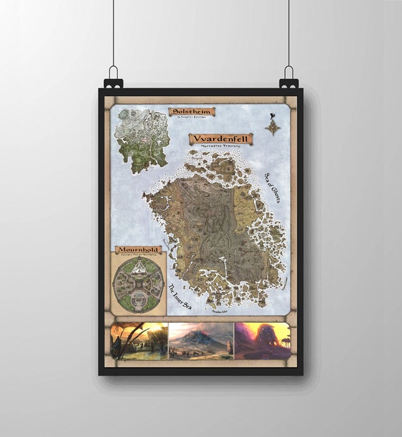 Morrowind Vvardenfell Map the Elder Scrolls 3 High | Etsy UK