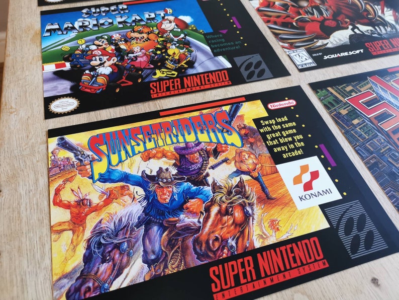 SNES Box Art A4 Prints 297x210mm Super Nintendo | Etsy