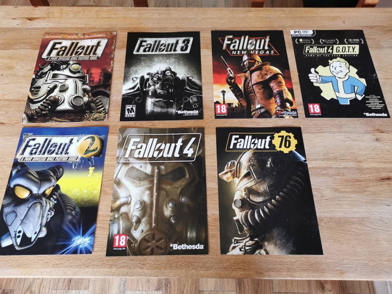 Fallout Series Box Art Prints A4 (210x297mm) - Etsy
