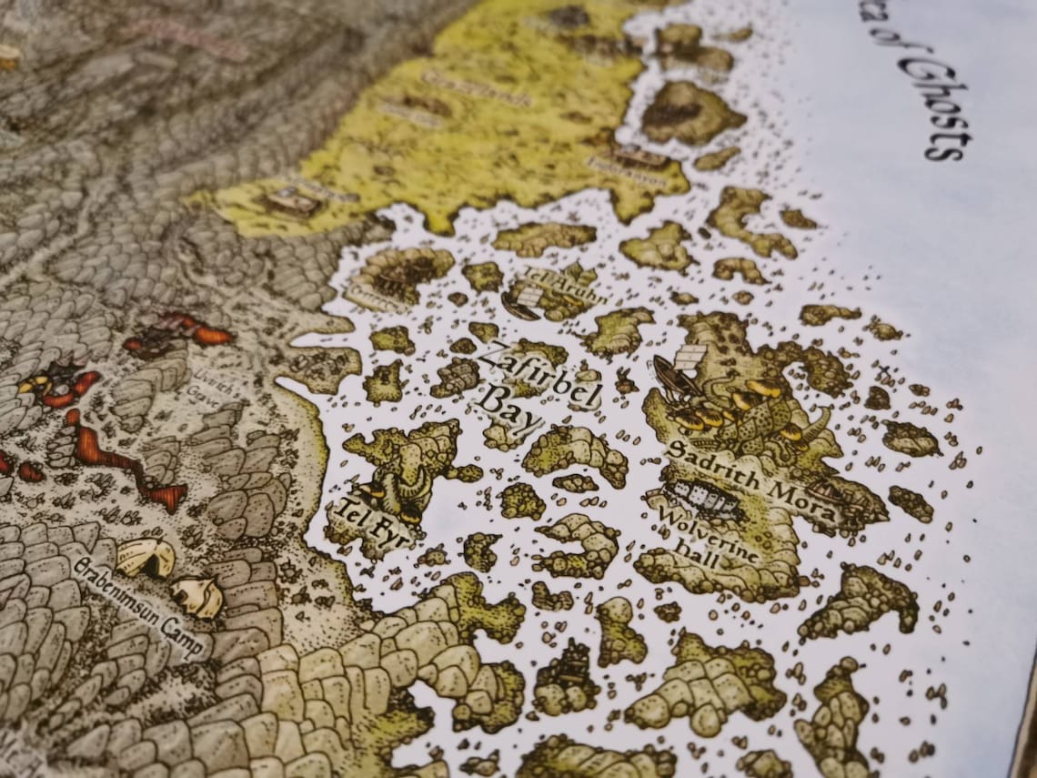 Morrowind Vvardenfell Map The Elder Scrolls 3 High | Etsy