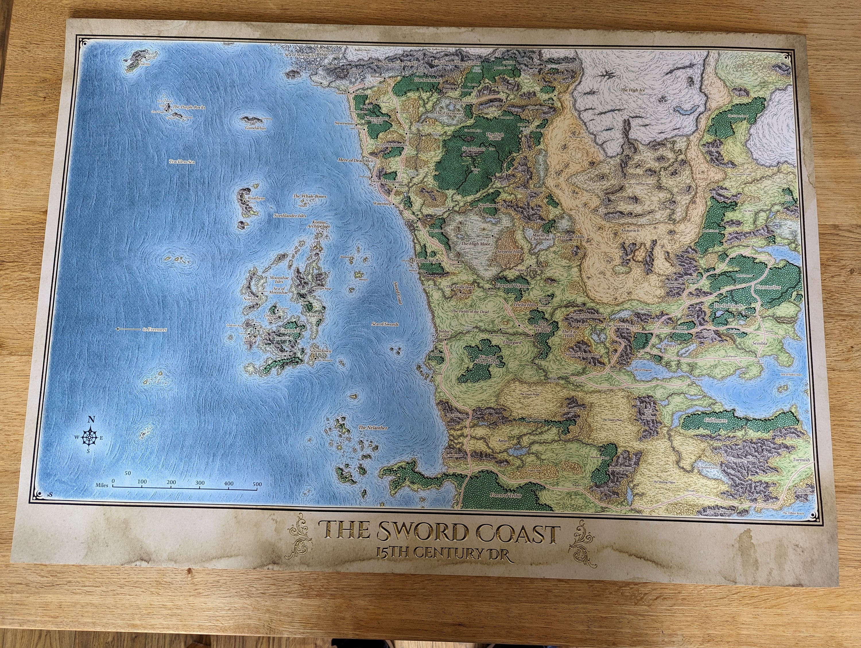The Sword Coast Map, High Quality, A1/a2/a3/16x24 Prints - Etsy