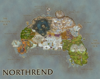 Azeroth Map Wood | Etsy UK
