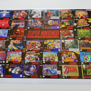 Super Nintendo Box Art Poster, High Quality, A1/A2 Prints (SNES ...