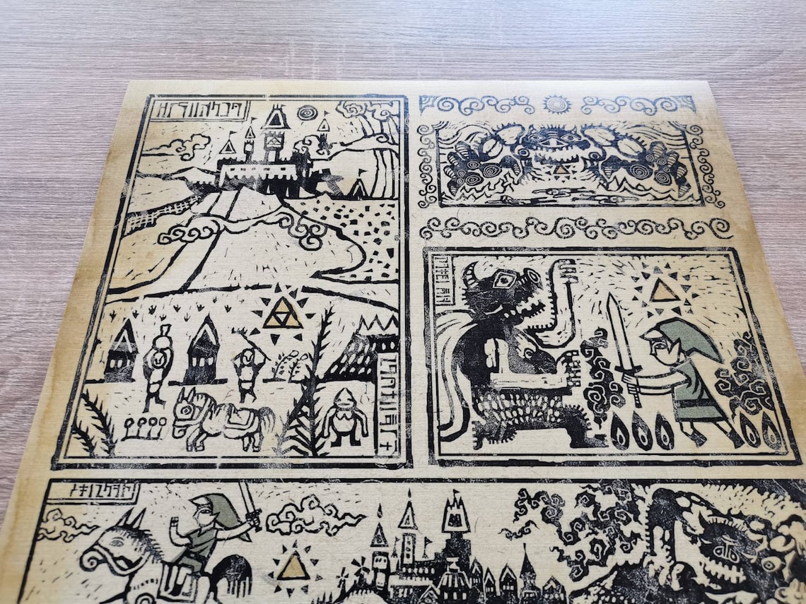 The Legend of Zelda Wind Waker Scroll A2 or A3 Print - Etsy