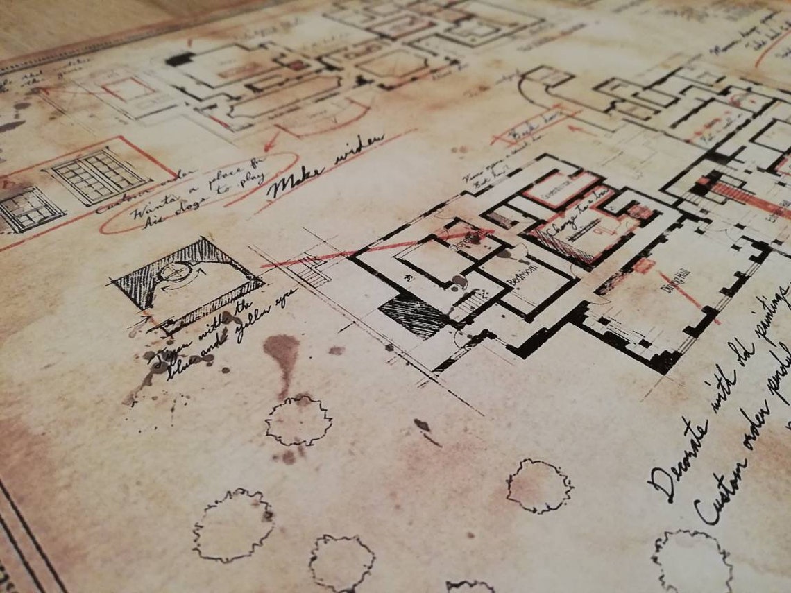 Resident Evil, Spencer Mansion Plan, High Quality A3/A2 DIGITAL FILE ...