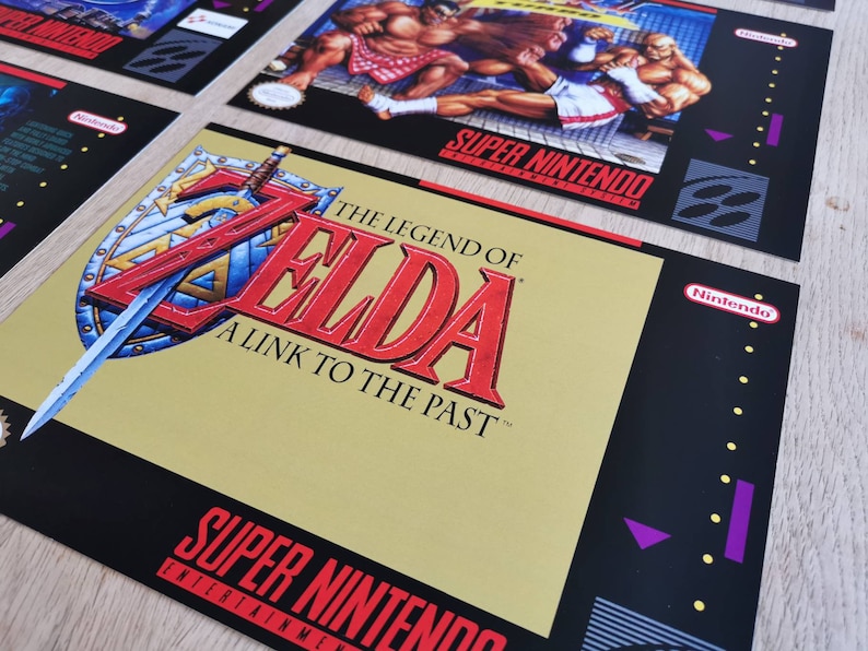 SNES Box Art A4 Prints (297x210mm) Super Nintendo Entertainment System ...