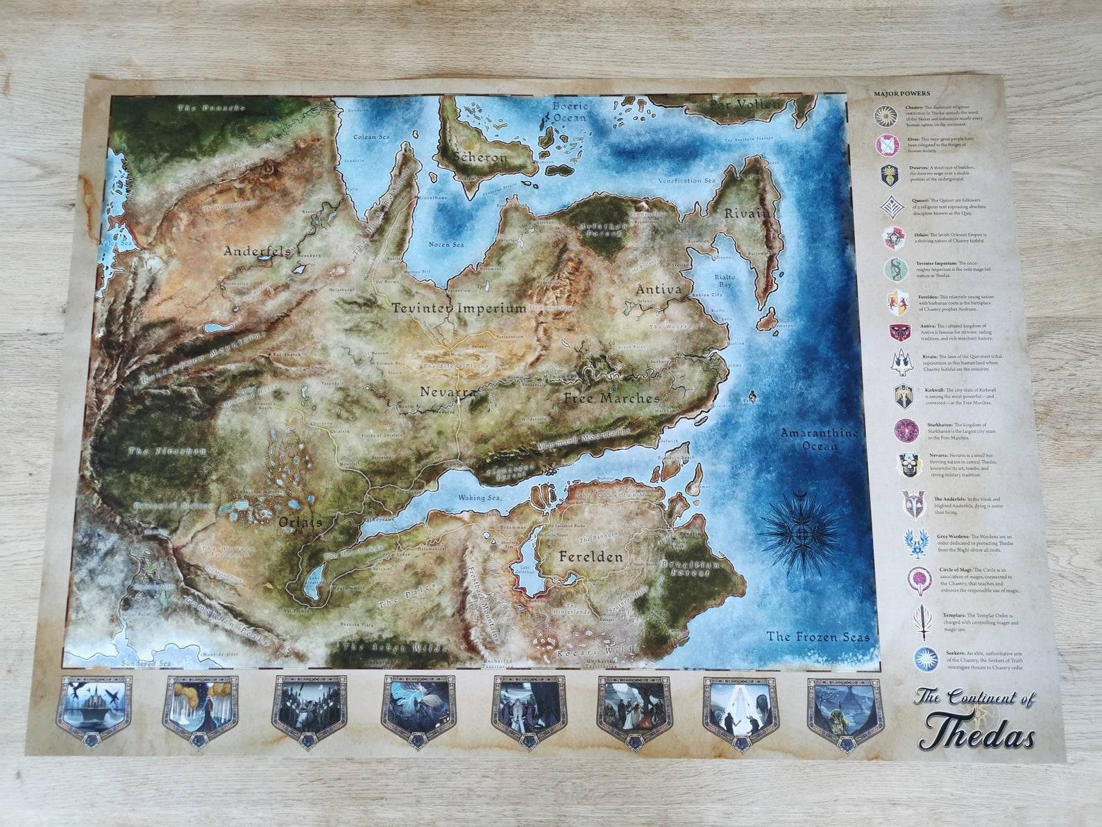 Dragon Age Inquisition, Thedas Map, High Quality, A3, A2 & A1 Prints ...