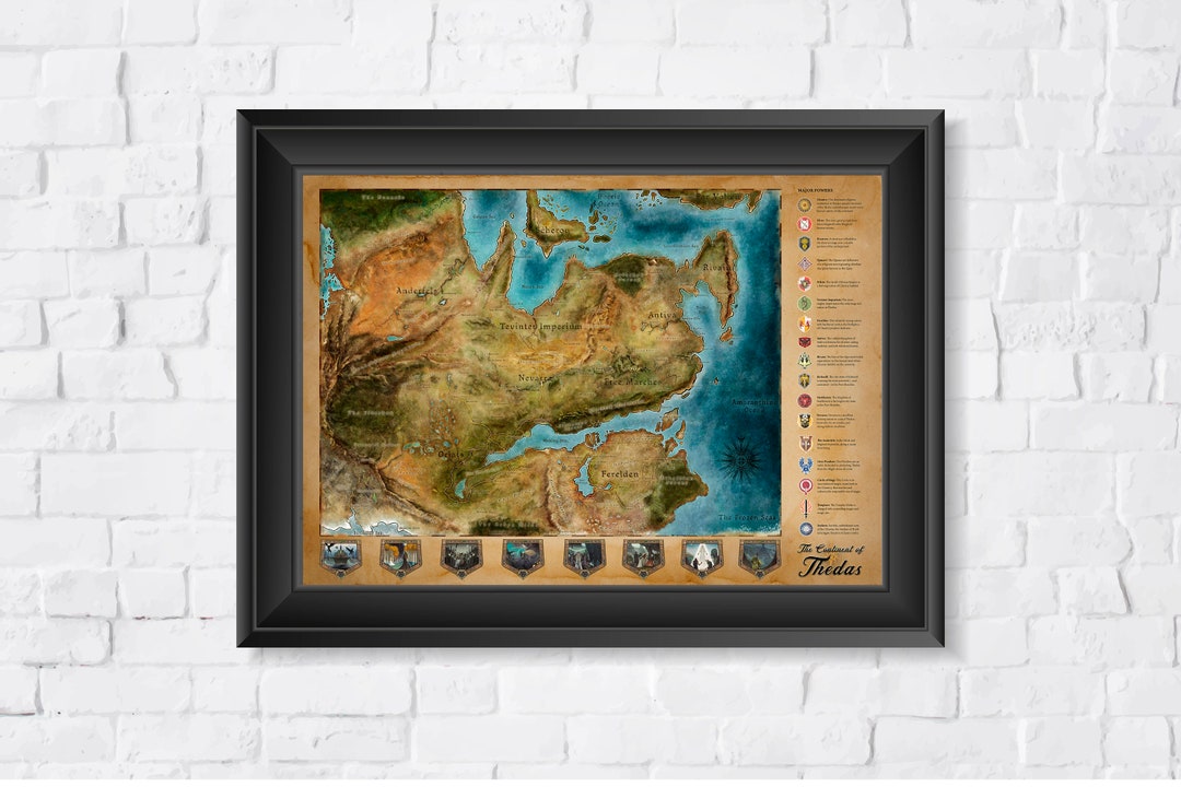 Dragon Age Inquisition, Thedas Map, High Quality, A3, A2 & A1 Prints - Etsy
