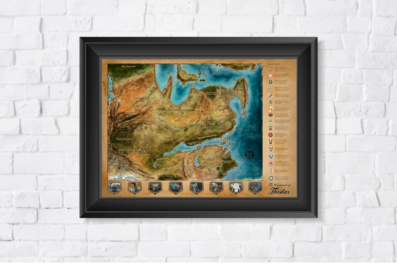 Dragon Age Inquisition, Thedas Map, High Quality, A3, A2 & A1 Prints ...
