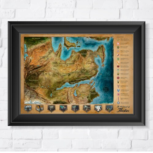 Dragon Age Origins Fereldan Map High Quality A3 A2 or A1 - Etsy UK