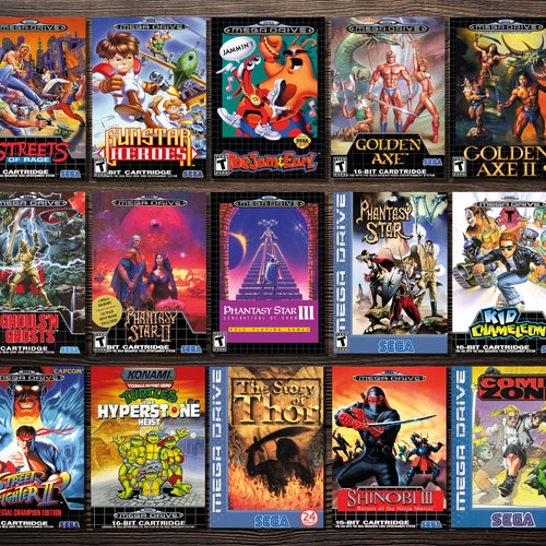 Sega Mega Drive Box Art A4 Posters 297x210mm - Etsy