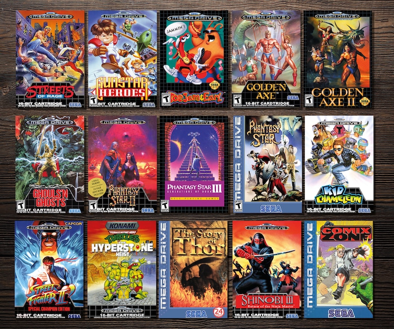 Sega Mega Drive Box Art A4 Posters 297x210mm - Etsy UK
