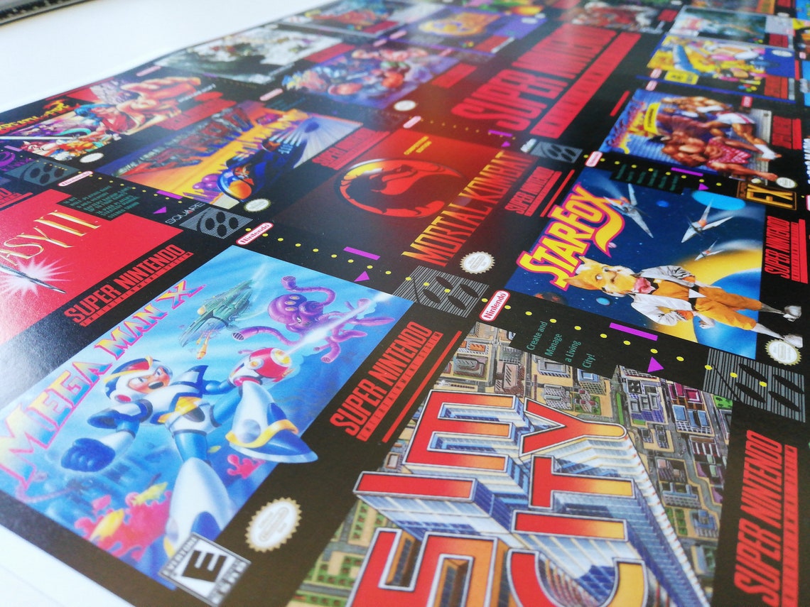 Super Nintendo Box Art Poster High Quality A1/A2 Prints - Etsy