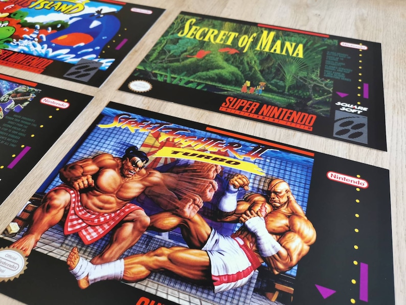 SNES Box Art A4 Prints 297x210mm Super Nintendo | Etsy