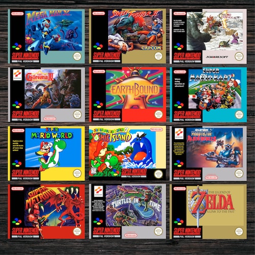 SNES Box Art A4 Prints 297x210mm Super Nintendo - Etsy