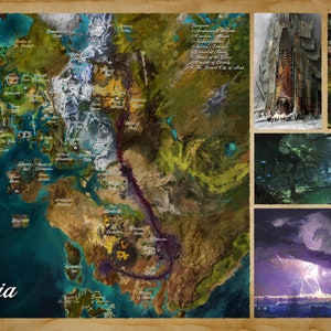 Guild Wars 2 Tyria Map High Quality A3 A2 & A1 Prints | Etsy