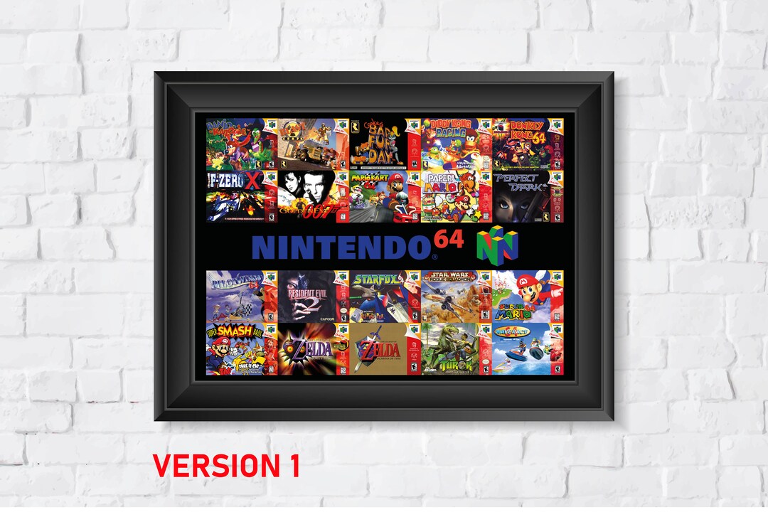 Nintendo 64 Box Art Poster, High Quality, A1/A2 Prints (N64) (custom ...