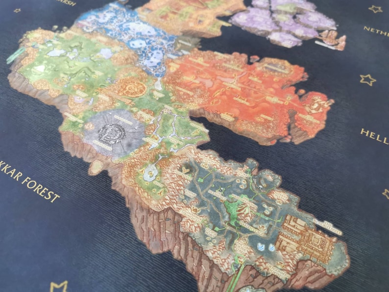 World of Warcraft Burning Crusade Classic Outland Map High - Etsy