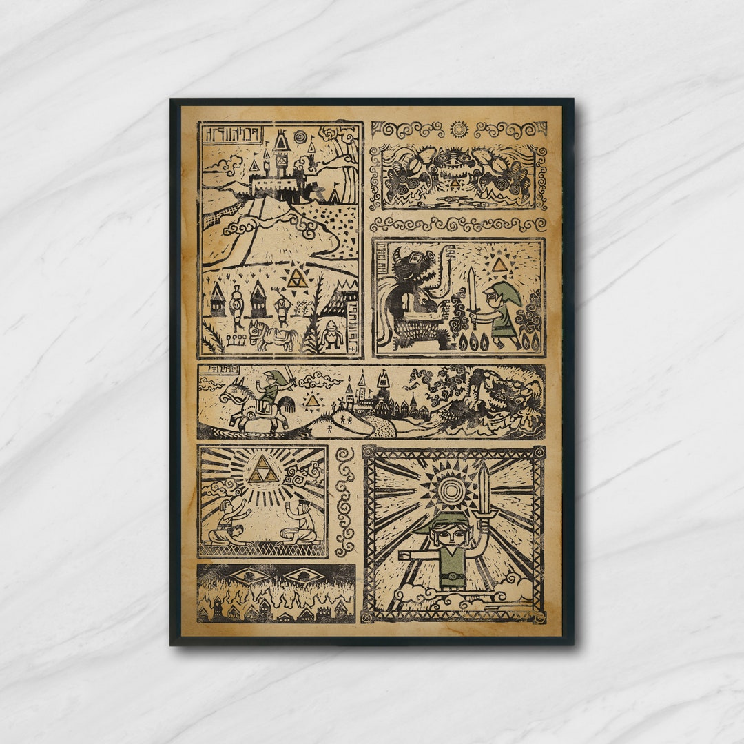 The Legend of Zelda, Wind Waker Scroll, A2, 16x24 or A3 Print - Etsy
