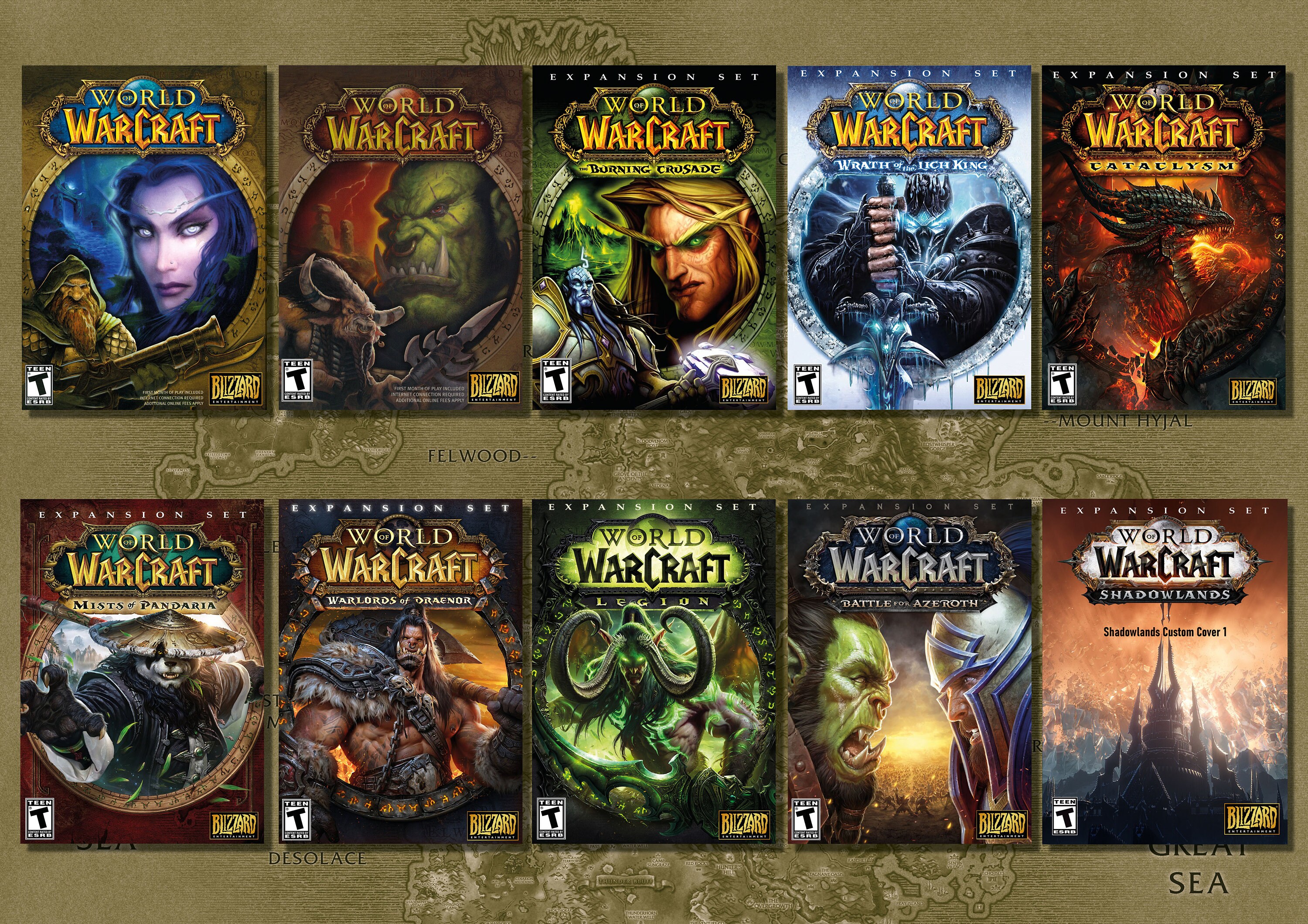 World of Warcraft Box Art Poster A4 297x210mm Blizzard WOW | Etsy